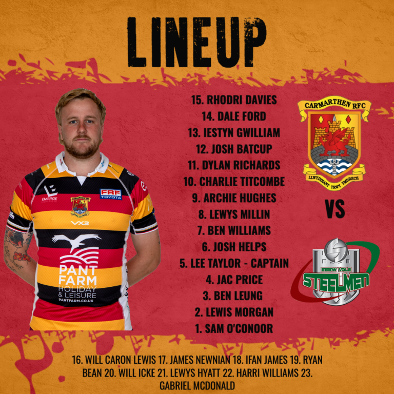 TEAM TO FACE THE STEELMEN ON S4C CLIC – CARMARTHEN QUINS : Official Website